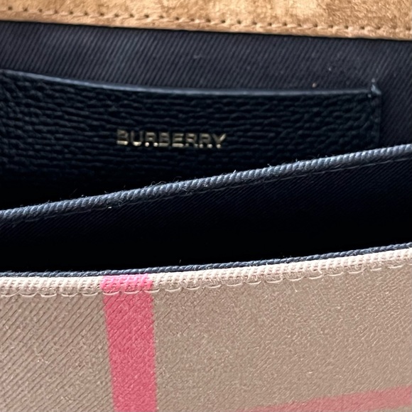 Burberry | Bags | Burberry Signature House Check Derby Leather ...